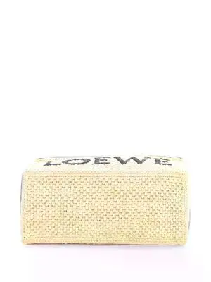 Loewe Paula's Ibiza Logo Convertible Raffia Small Tote Bag