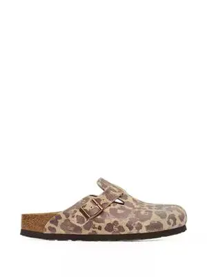 BIRKENSTOCK Boston Leopard-print Mules - Neutrals