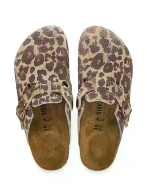 BIRKENSTOCK Boston Leopard-print Mules
