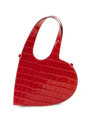 Coperni Mini Heart Croc-effect Tote Bag