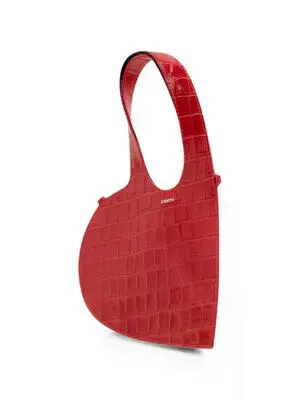 Coperni Mini Heart Croc-effect Tote Bag