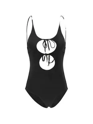 MAISON ANAMI Cut-out Reversible Swimsuit - Black