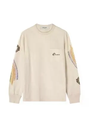 GOLDEN GOOSE Graphic Print Long-sleeve T-shirt - Neutrals