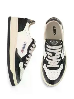 AUTRY Medalist Croc-effect Leather Sneakers - White