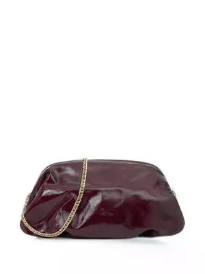 CastaÑer Small Victoire Patent-leather Clutch Bag - Purple