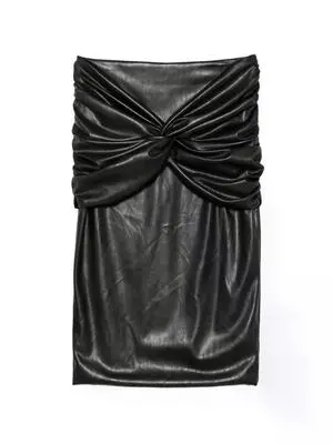 Elisabetta Franchi Ruched Twist-detail Mid Skirt - Black