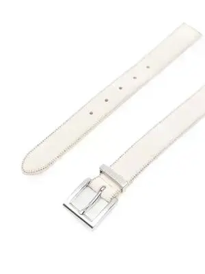 Peserico Bead-trim Leather Belt