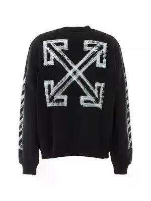 Off-White Arrow Cotton Sweater - Black