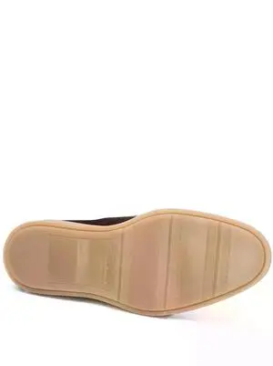 Santoni Dark Suede Slip-on Desert Boots