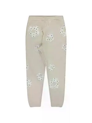 DENIM TEARS Cotton Wreath Rhinestone Track Pants