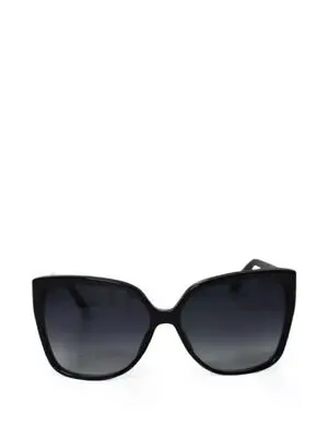 Gucci Square-frame Logo-detail Sunglasses - Black