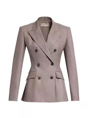 Elie Saab Double-breasted Peak-lapels Blazer - Neutrals