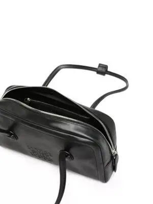 MARGESHERWOOD Soft Boston Logo-debossed Leather Shoulder Bag