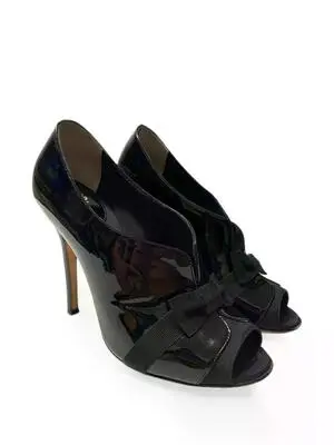 Dolce & Gabbana Bow Peep-toe Ankle Boots