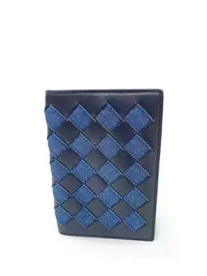 Bottega Veneta Intrecciato Bi-fold Wallet - Blue