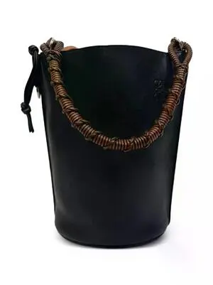 Loewe Gate Knotted Bucket Bag - Black
