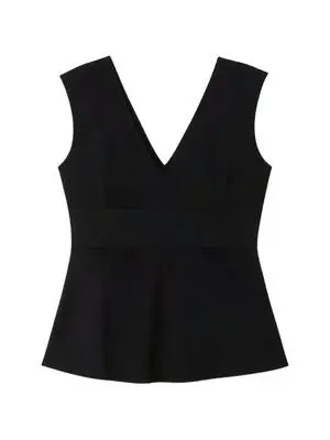 Max Mara V-neck Sleeveless Top - Black