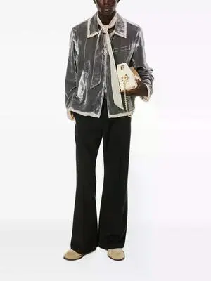 MASU Pressed-crease Flared Trousers