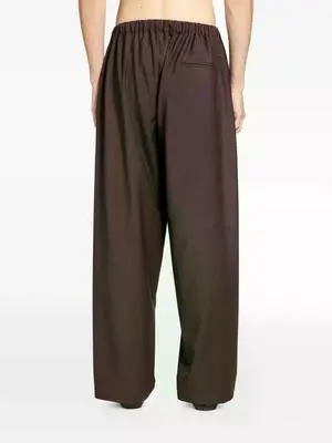 ROSE BURRITO Drawstring Virgin-wool Pajama Trousers