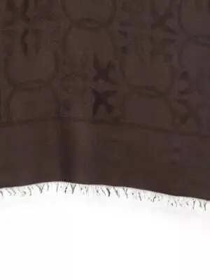 Pinko Monogram-pattern Frayed Scarf