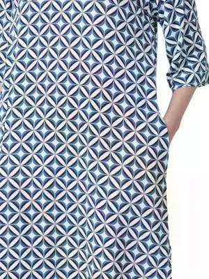 Max Mara Geometric-print Keyhole Dress