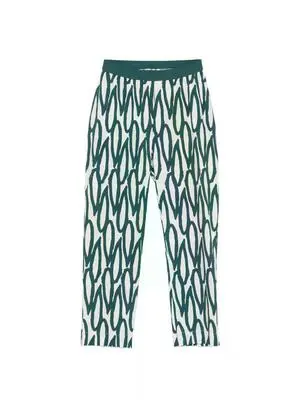 Liviana Conti Abstract Print Elasticated Waistband Cropped Trousers