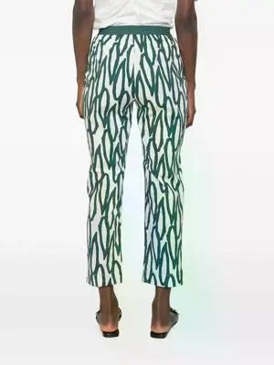 Liviana Conti Abstract Print Elasticated Waistband Cropped Trousers