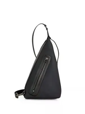 TOD'S Leather-trim Triangular Backpack - Black