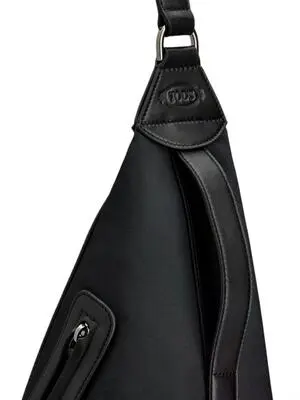 TOD'S Leather-trim Triangular Backpack