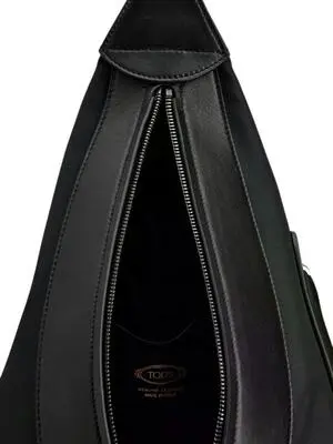 TOD'S Leather-trim Triangular Backpack