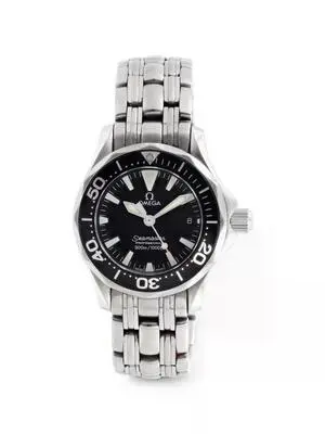 Omega Seamaster 30mm Quartz Watch With Dial And Link Bracelet - Black