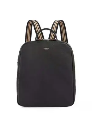 OSPREY Grained Leather Backpack With Striped Strap - Black