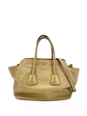 Prada 2000s Pebbled Tote Bag - Neutrals