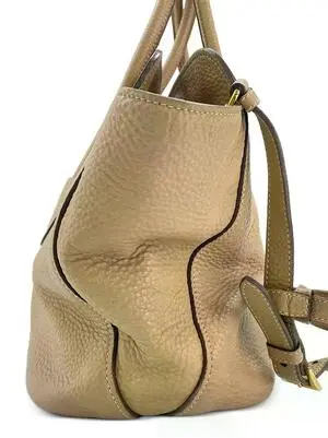Prada 2000s Pebbled Leather Tote Bag - Neutrals