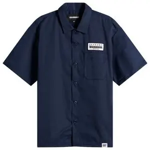 NEIGHBORHOOD Classic Short Sleeve Work Shirt 1 - Navy