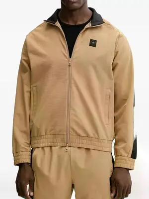 EA7 Logo-patch Zip-up Jacket - Neutrals