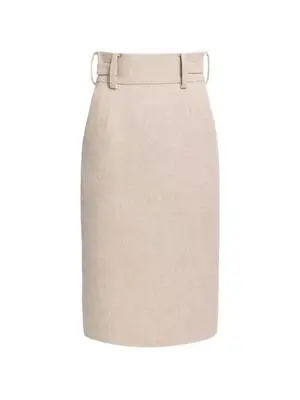 Elie Saab Belted Pencil Midi Skirt