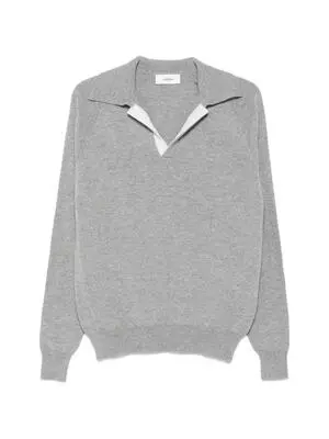 LARDINI Contrast-trim Long-sleeve Sweater