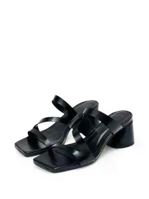 ALOHAS Orielle Squared-toe Block-heel Sandals