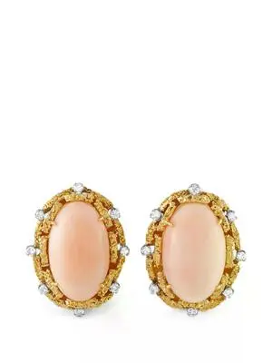 LB EXCLUSIVE Coral And Diamond Earrings