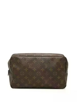 LOUIS VUITTON 1982 Monogram Trousse Toilette 28 Clutch Bag - Brown