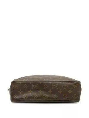 LOUIS VUITTON 1982 Monogram Trousse Toilette 28 Clutch Bag - Brown