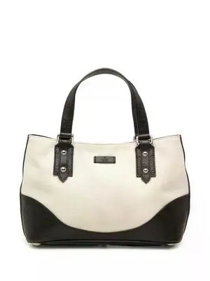 Gucci 2000-2015 Guccissima Trimmed Canvas Handbag - Neutrals