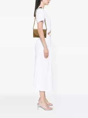 Bottega Veneta Satin Intrecciato Flap Shoulder Bag