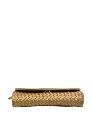 Bottega Veneta Satin Intrecciato Flap Shoulder Bag