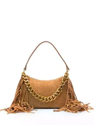 TWINSET Fringed-trim Chain-link Shoulder Bag - Brown