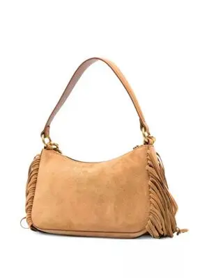 TWINSET Fringed Trim Chain-link Shoulder Bag - Brown
