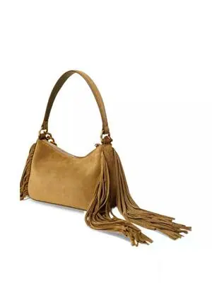 TWINSET Liliane Suede Shoulder Bag - Brown