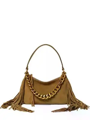TWINSET Liliane Suede Shoulder Bag - Brown