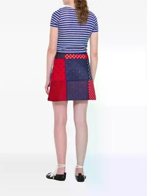 LA FETICHE Striped Ribbed Knit T-shirt